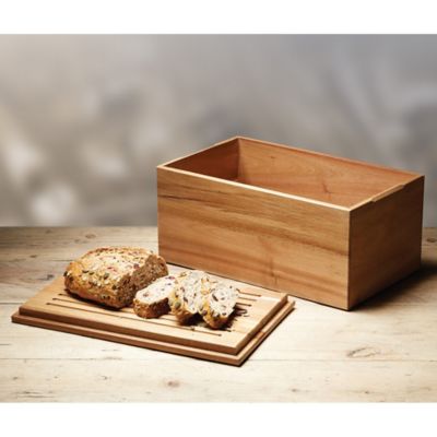 Natural Elements Acacia Wood Bread Box | Lakeland