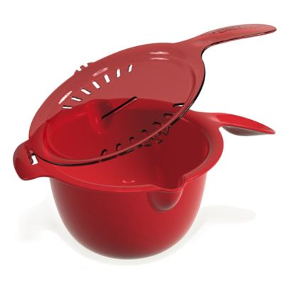 Red Lidded Microwave Cooking Saucepan 1.2L | Lakeland