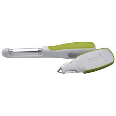 Prepr 4-in-1 Straight Peeler, Green & Grey | Lakeland
