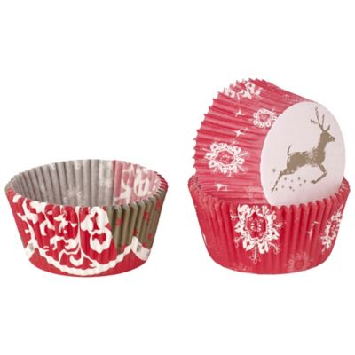 50 Christmas Abstract Cupcake Cases | Lakeland
