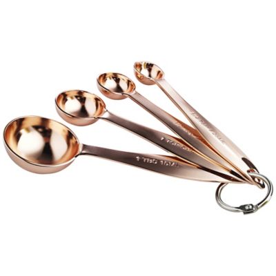 4 Copper-Plated Measuring Spoons | Lakeland