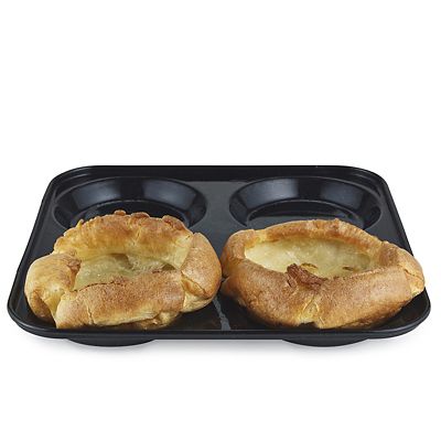 Lakeland Black Enamel 4 Hole Yorkshire Pudding Tin | Lakeland