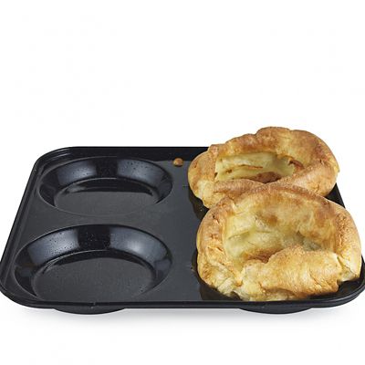 Lakeland Black Enamel 4 Hole Yorkshire Pudding Tin | Lakeland