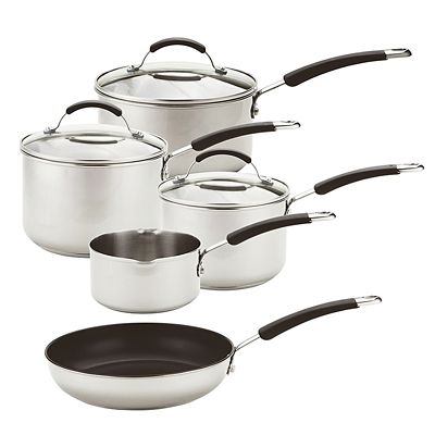 Meyer 5-Piece Stainless Steel Induction Pan Set | Lakeland
