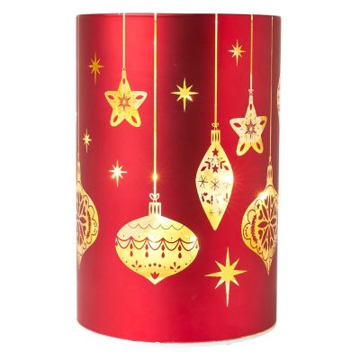 Lakeland Small Decorative Light Up Glass Tube Red | Lakeland