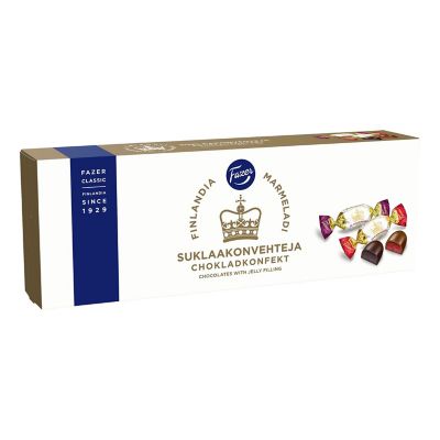 Fazer Chocolate Coated Jellies 320g | Lakeland